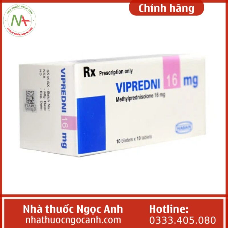 Thuốc Vipredni 16 mg Hasan là thuốc gì, có tác dụng gì, giá bao nhiêu ...