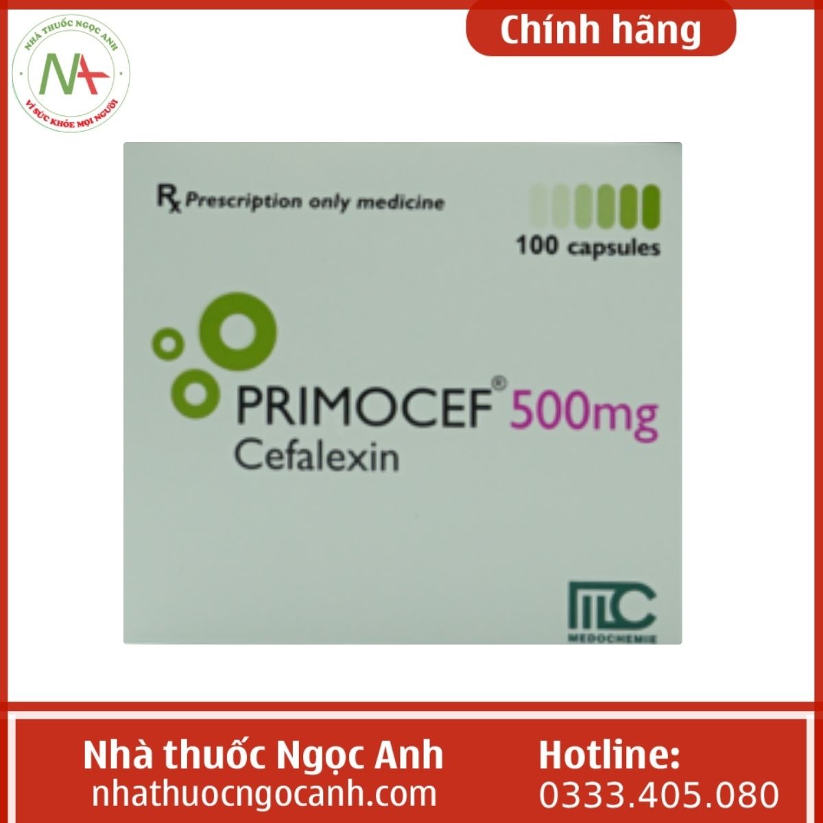 Thuốc Primocef 500mg là thuốc gì, giá bao nhiêu, mua ở đâu