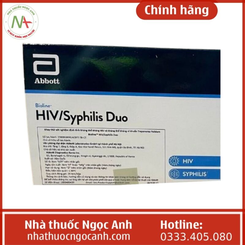Bioline HIV/Syphilis Duo Abbott có tốt không, giá bao nhiêu, mua ở đâu?