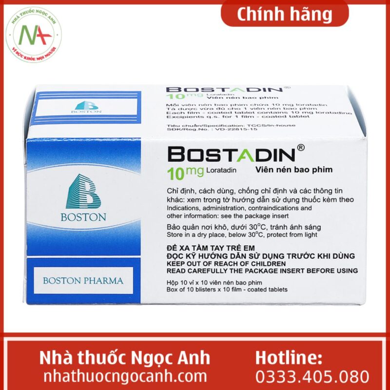 Thuốc Bostadin 10mg có tác dụng gì? giá bao nhiêu? mua ở đâu