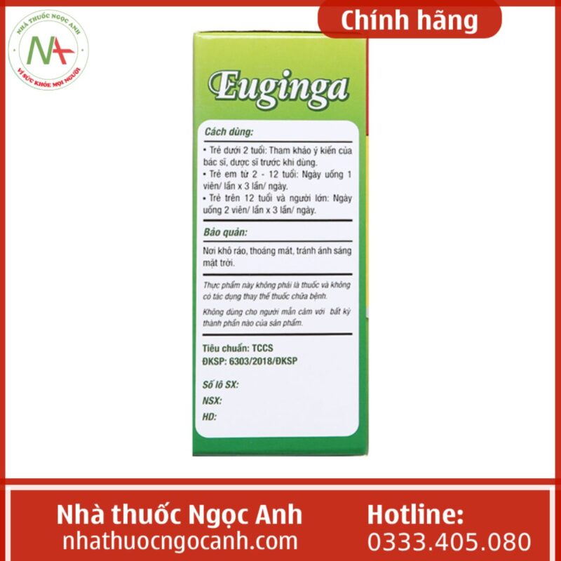 Thuốc ho Euginga có tốt không? giá bao nhiêu? mua ở đâu