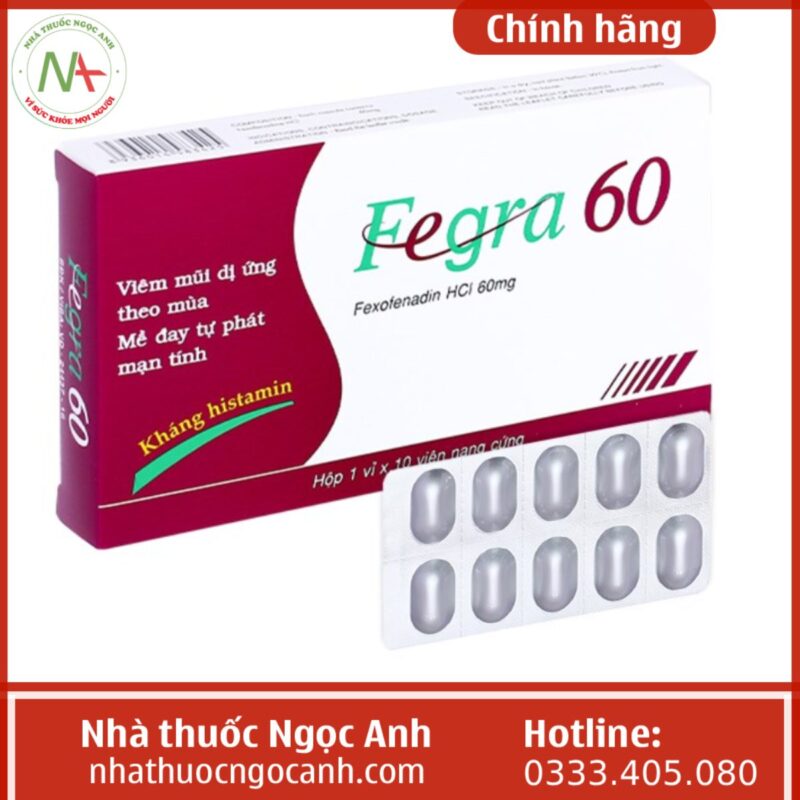 Thuốc Fegra 60mg có tác dụng gì? giá bao nhiêu, mua ở đâu