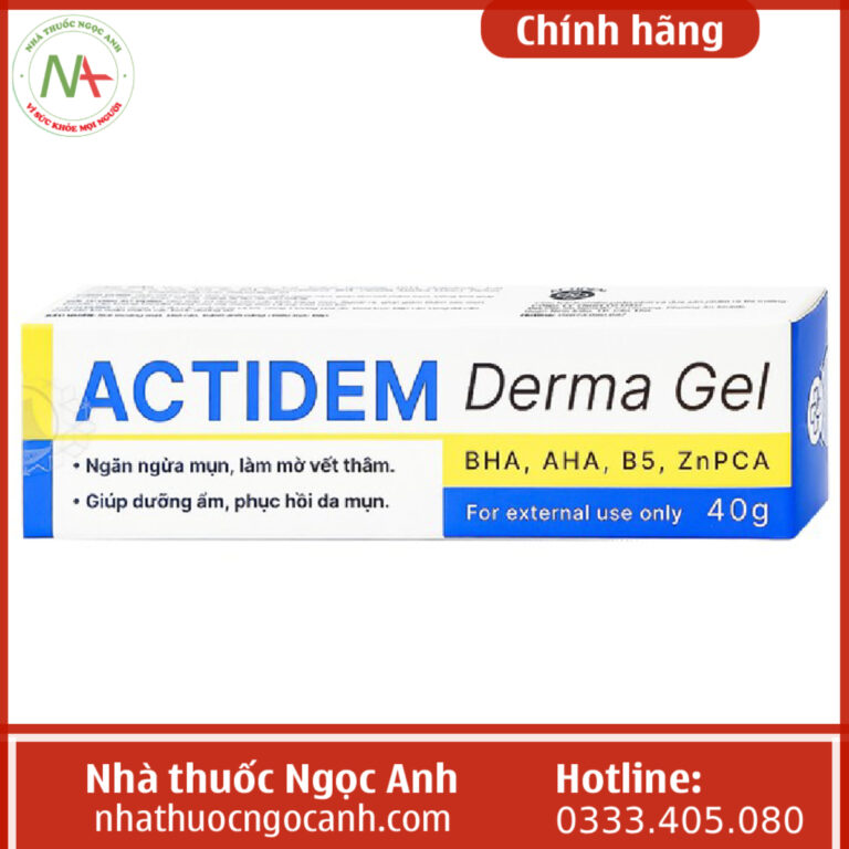 Kem trị mụn Actidem Derma Gel (40g) có đẩy mụn không, giá bao nhiêu, có ...