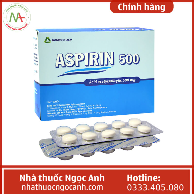Thuốc Aspirin 500 Agimexpharm giá bao nhiêu, mua ở đâu?