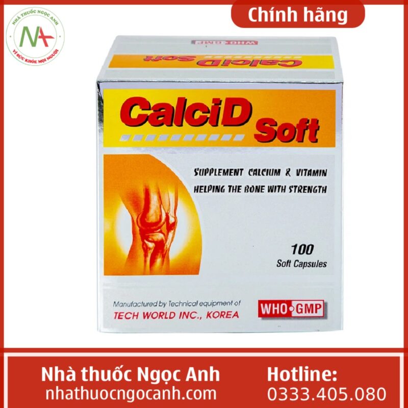 Thuốc CalciD Soft là thuốc gì, giá bao nhiêu, có tác dụng gì, mua ở đâu?