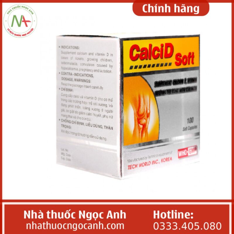 Thuốc CalciD Soft là thuốc gì, giá bao nhiêu, có tác dụng gì, mua ở đâu?