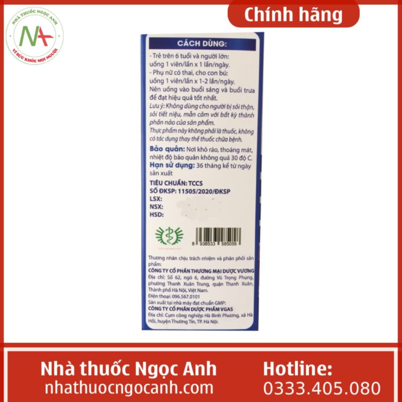 Thuốc Canxi Nano MK7 DV có tác dụng gì, giá bao nhiêu, có tốt không, mua ở đâu?