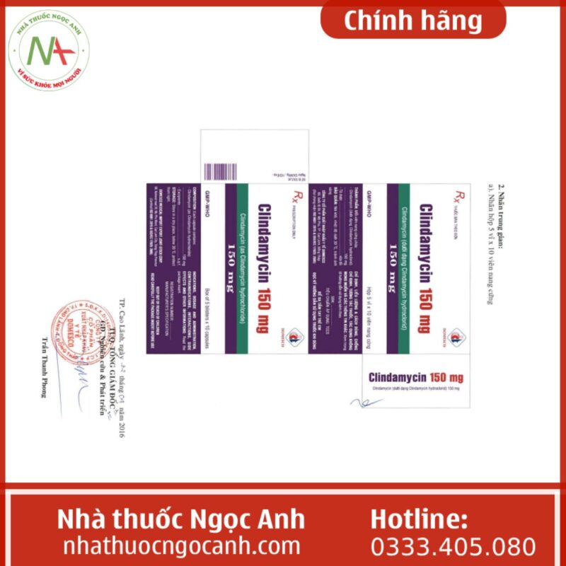 Thuốc Clindamycin 150 mg Domesco có tác dụng gì, giá bao nhiêu, mua ở đâu?