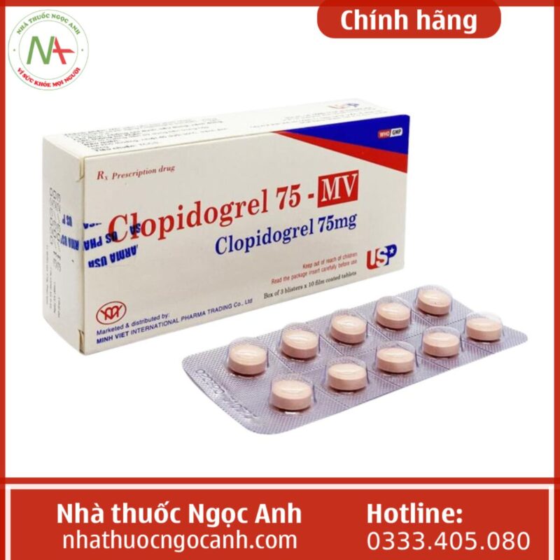 Thuốc Clopidogrel 75-MV có tác dụng gì, giá bao nhiêu, mua ở đâu?