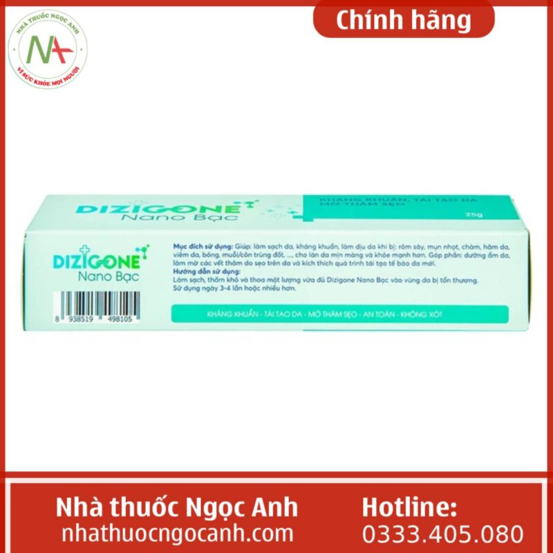 Thuốc Dizigone Nano Bạc có tác dụng gì, giá bao nhiêu, mua ở đâu?