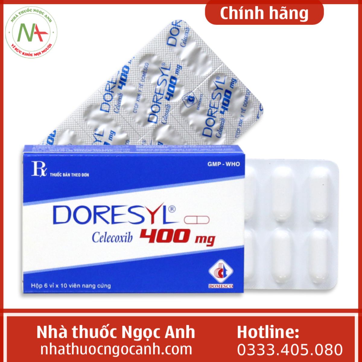 Thuốc Doresyl 400mg có tác dụng gì, giá bao nhiêu, mua ở đâu?