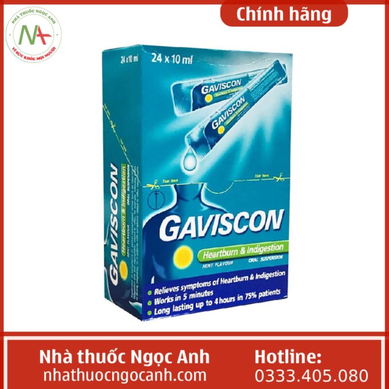Thuốc Gaviscon 10ml là thuốc gì, giá bao nhiêu, uống trước hay sau ăn?