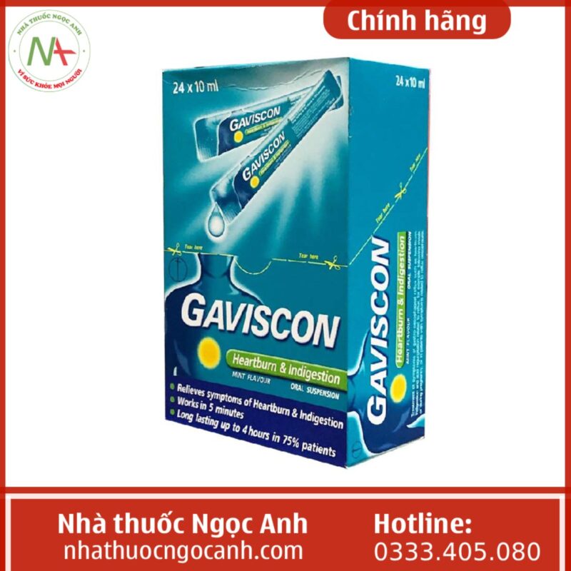 Thuốc Gaviscon 10ml là thuốc gì, giá bao nhiêu, uống trước hay sau ăn?