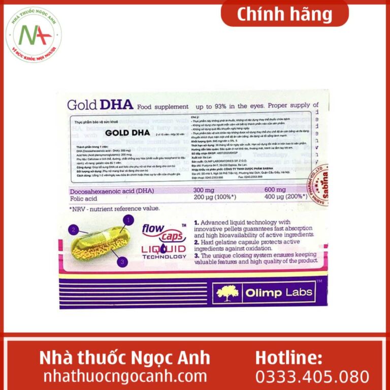 Thuốc Gold DHA có tốt không? Giá bao nhiêu? Mua ở đâu?
