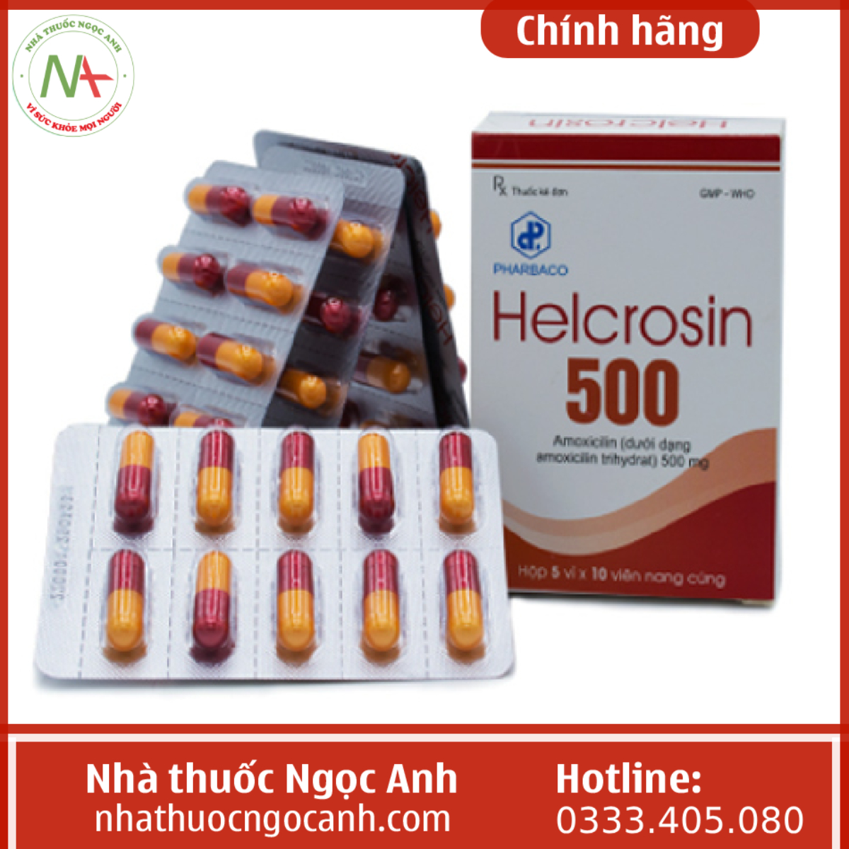 Thuốc Helcrosin 500mg là thuốc gì, giá bao nhiêu, mua ở đâu?