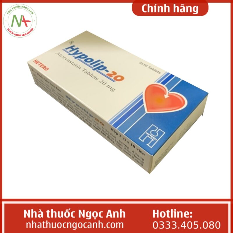 Thuốc Hypolip-20 Hetero là thuốc gì, trị bệnh gì, giá bao nhiêu, mua ở đâu?
