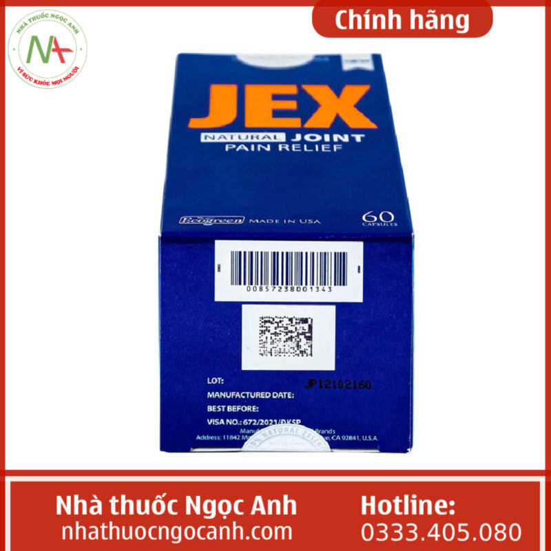 Thuốc JEX Natural Joint Pain Relief (60viên) có tốt không, giá bao ...