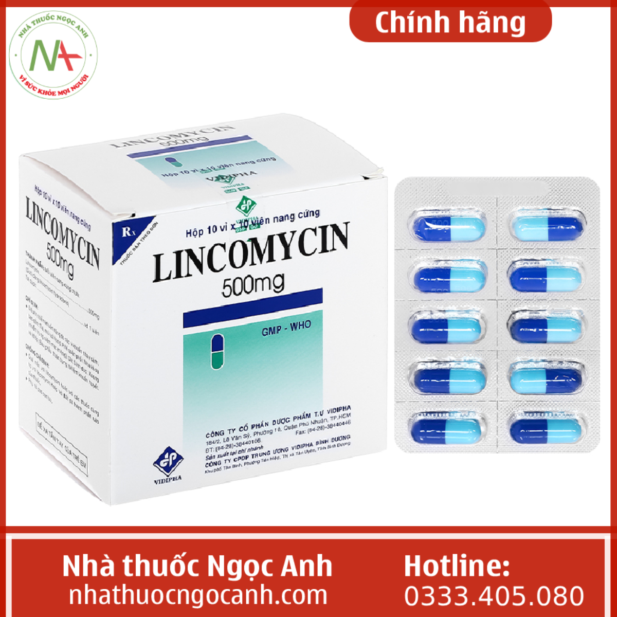 Thuốc Lincomycin 500mg Vidipha trị bệnh gì, giá bao nhiêu, mua ở đâu?