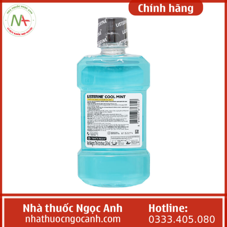 Nước súc miệng Listerine Cool Mint 250ml có tác dụng gì, giá bao nhiêu ...