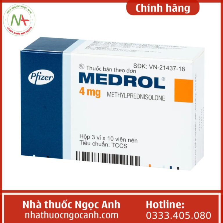 Thuốc Medrol 4 mg chữa bệnh gì, liều dùng cho trẻ em, giá bao nhiêu ...