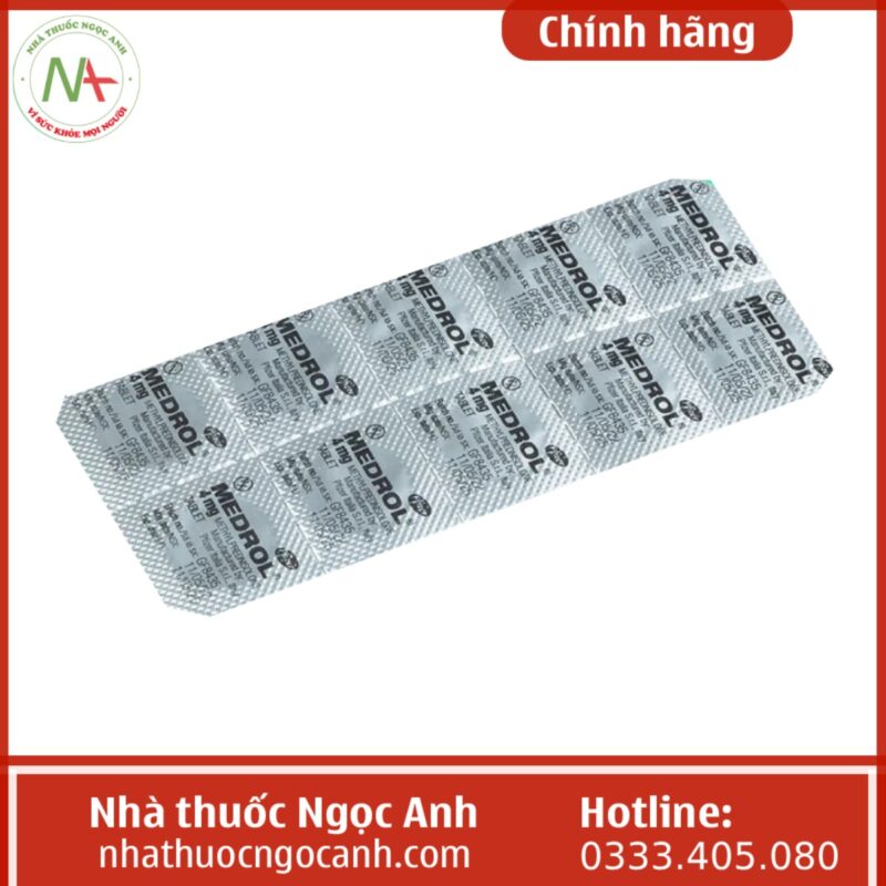 Thuốc Medrol 4 mg chữa bệnh gì, liều dùng cho trẻ em, giá bao nhiêu ...