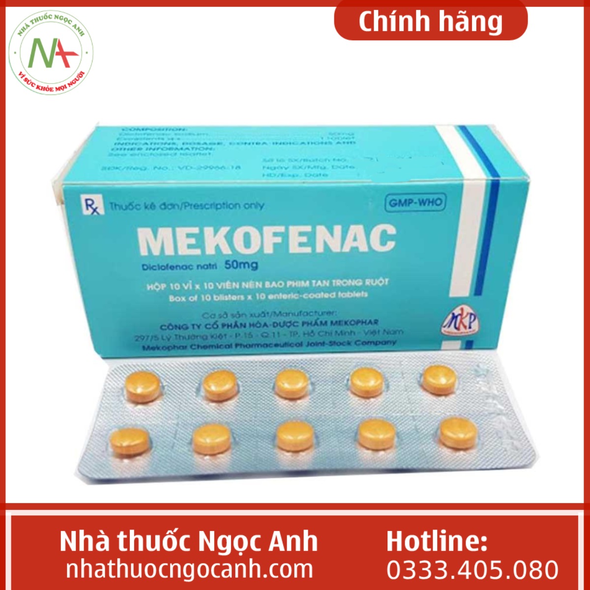 Thuốc Mekofenac 50 mg là thuốc gì, có tác dụng gì, giá bao nhiêu, mua ở ...
