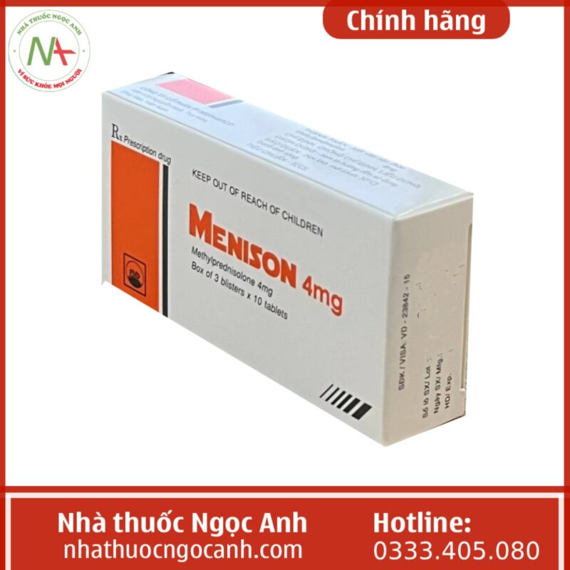 Thuốc Menison 4mg Pymepharco có tác dụng gì, liều dùng, giá bao nhiêu ...