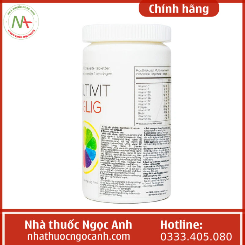 Thuốc Multivit Daglig có tốt không, giá bao nhiêu, mua ở đâu?