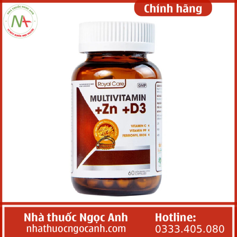 Thuốc Multivitamin+Zn+D3 Royal Care có tác dụng gì, giá bao nhiêu, mua ...
