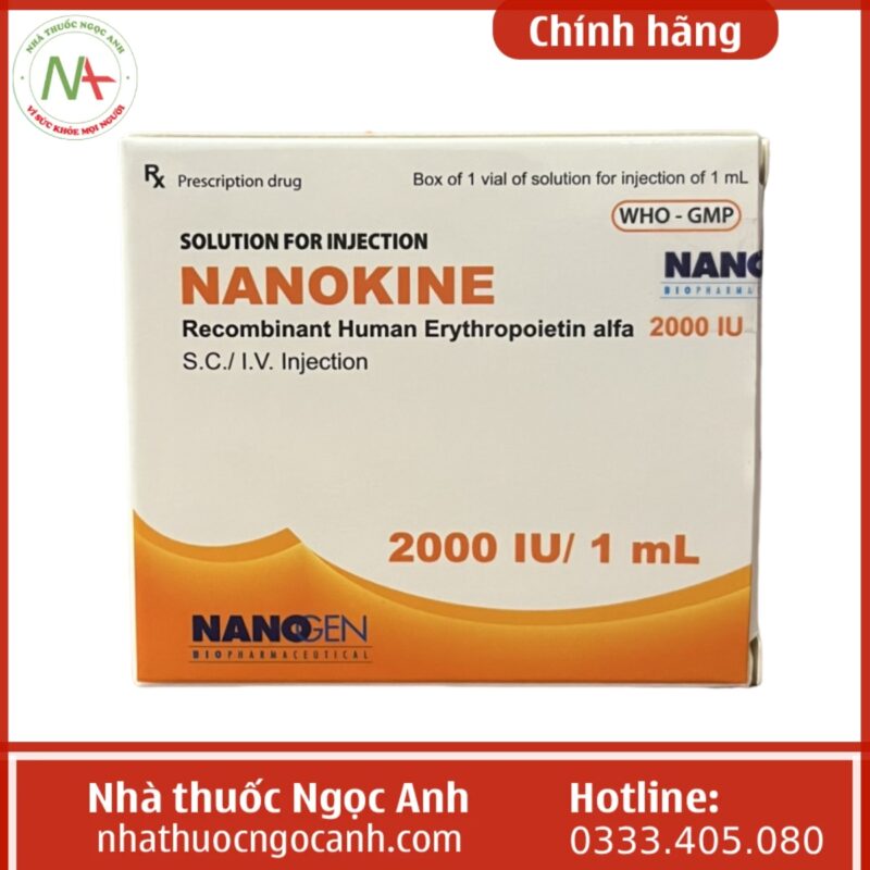 Thuốc Nanokine 2000 IU/1ml giá bao nhiêu? Mua ở đâu?