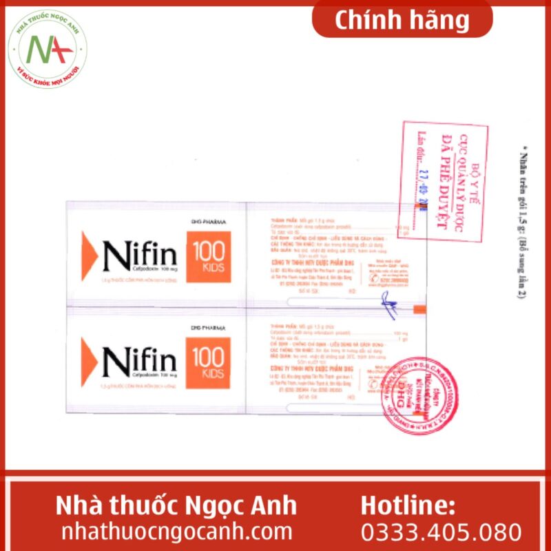 Thuốc Nifin 100 Kids là thuốc gì, có tác dụng gì, giá bao nhiêu, mua ở đâu?