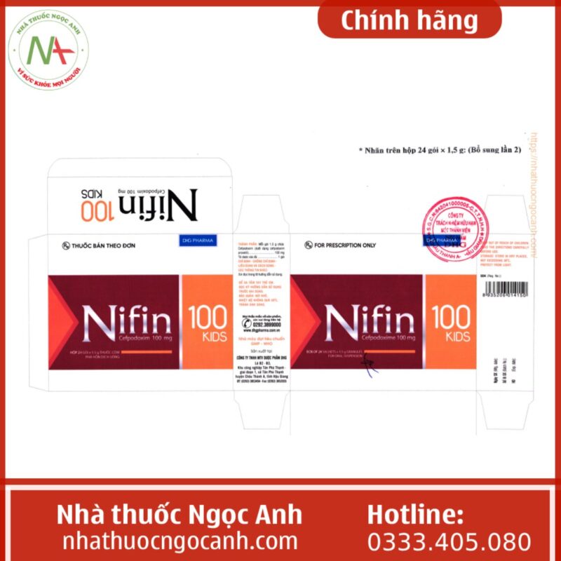 Thuốc Nifin 100 Kids là thuốc gì, có tác dụng gì, giá bao nhiêu, mua ở đâu?