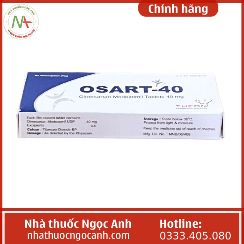 Thuốc Osart-40 là thuốc gì, có tác dụng gì, giá bao nhiêu, mua ở đâu?