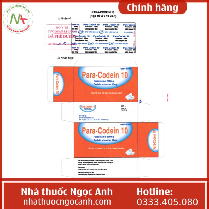 Thuốc Para-Codein 10 có tốt không, giá bao nhiêu? Mua ở đâu?
