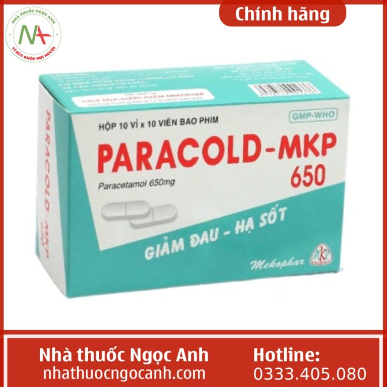 Thuốc giảm đau, hạ sốt Paracold-MKP 650 giá bao nhiêu, mua ở đâu?