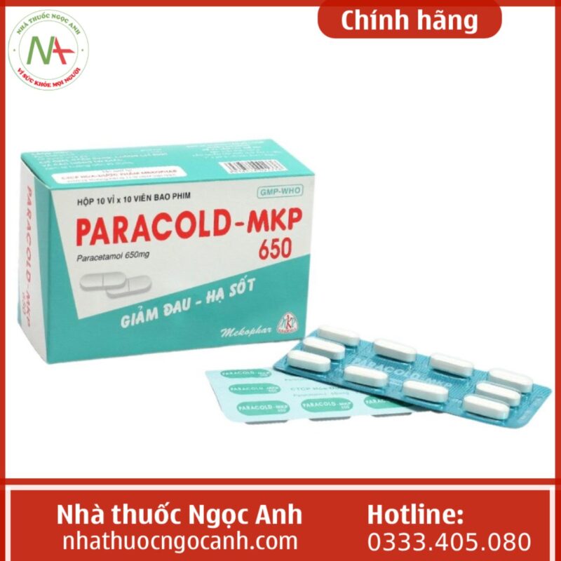Thuốc giảm đau, hạ sốt Paracold-MKP 650 giá bao nhiêu, mua ở đâu?