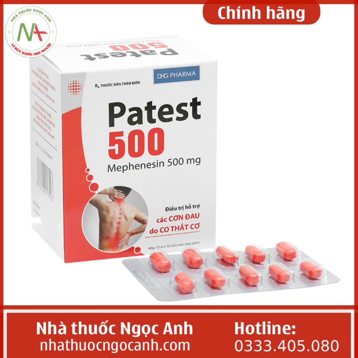 Thuốc Patest 500 mg có tác dụng gì, giá bao nhiêu, mua ở đâu?