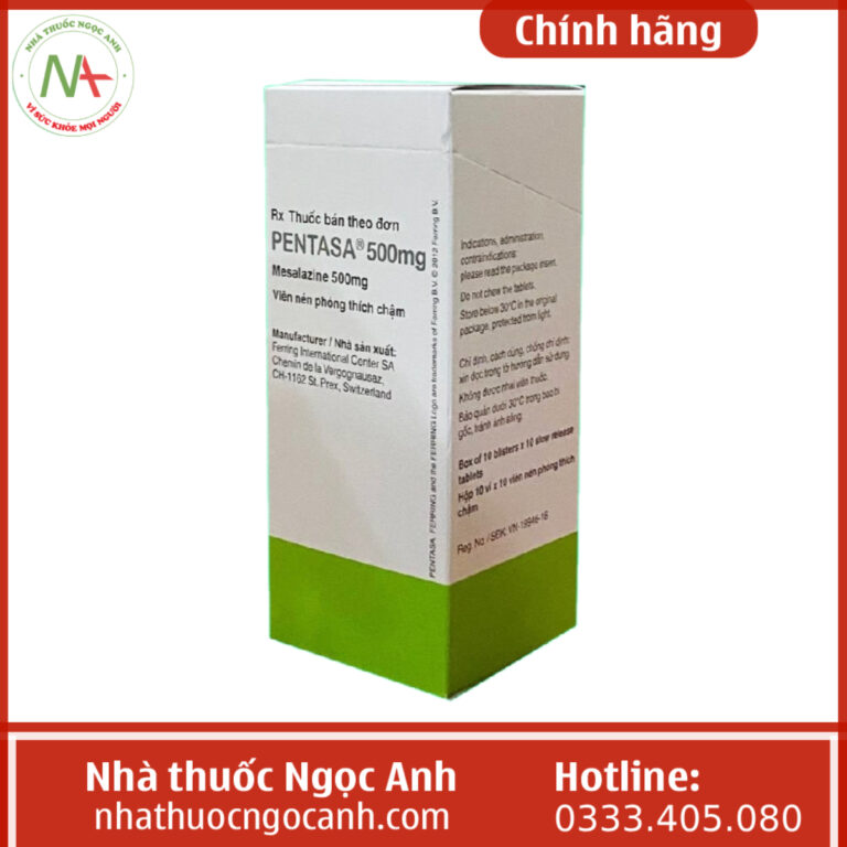Thuốc Pentasa 500mg là thuốc gì, giá bao nhiêu, mua ở đâu?