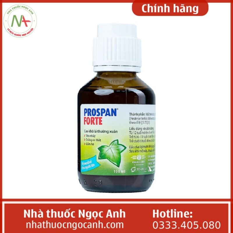 Thuốc Prospan Forte 35mg/5ml có tác dụng gì, liều dùng cho người lớn ...