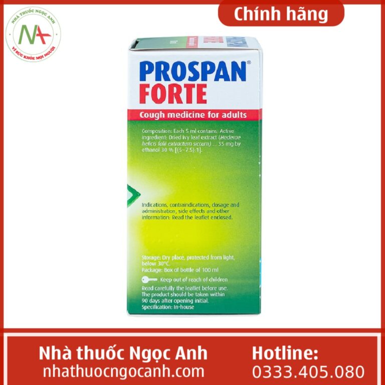 Thuốc Prospan Forte 35mg/5ml có tác dụng gì, liều dùng cho người lớn ...