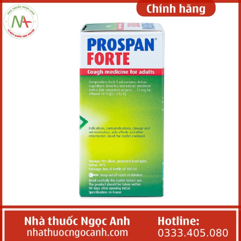 Thuốc Prospan Forte 35mg/5ml có tác dụng gì, liều dùng cho người lớn ...