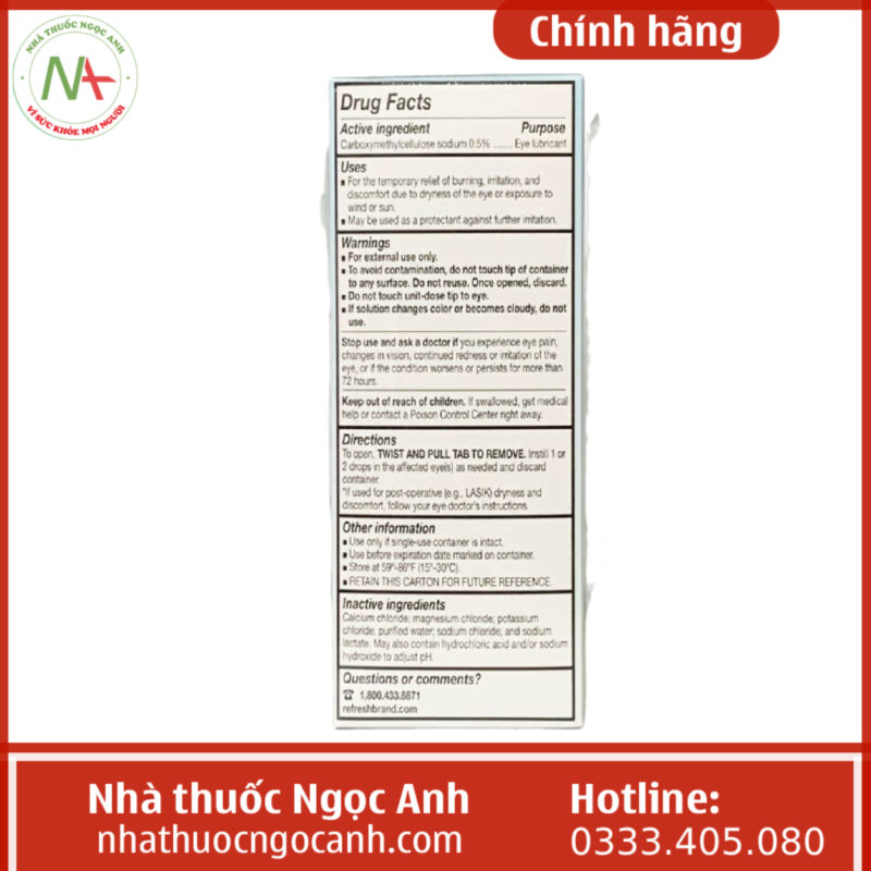 Thuốc nhỏ mắt Refresh Plus có tác dụng gì, giá bao nhiêu, mua ở đâu?