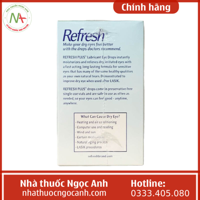 Thuốc nhỏ mắt Refresh Plus có tác dụng gì, giá bao nhiêu, mua ở đâu?