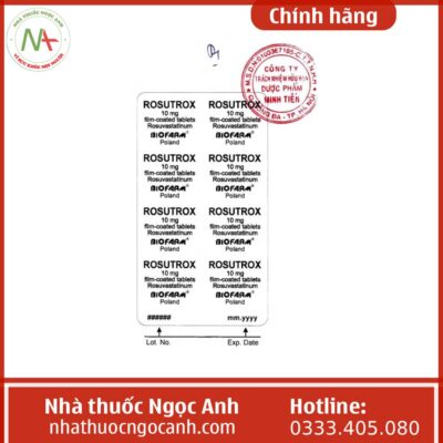 Thuốc Rosutrox 10mg là thuốc gì, giá bao nhiêu, mua ở đâu?