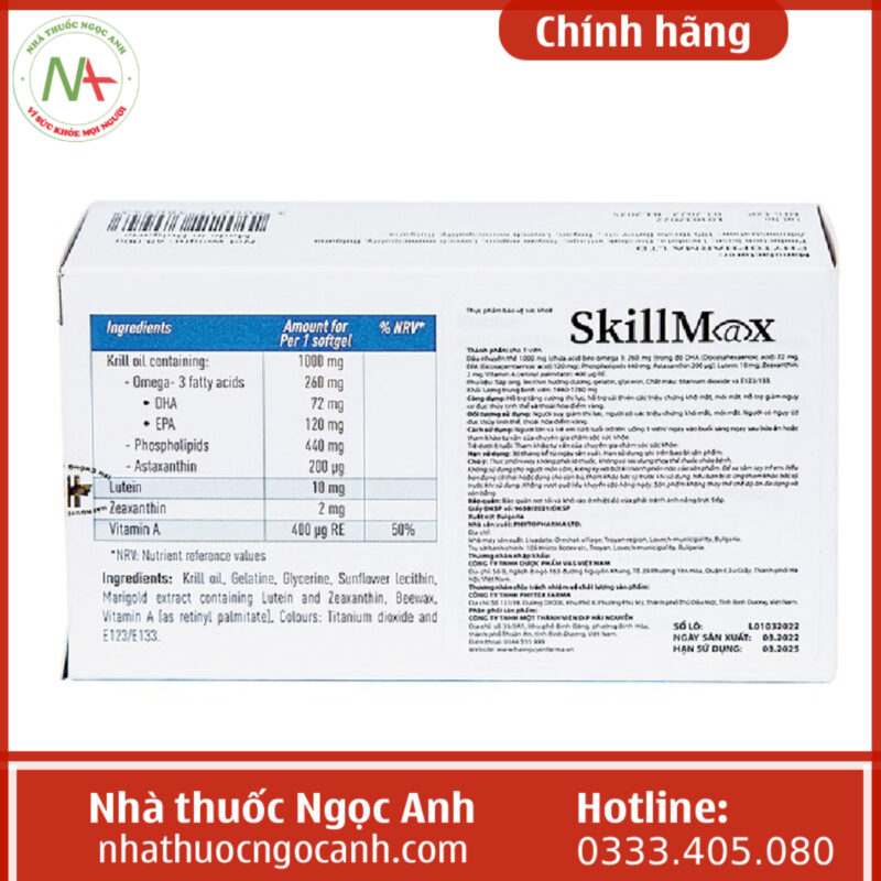 Thuốc bổ mắt SkillMax có tốt không, giá bao nhiêu, mua ở đâu?