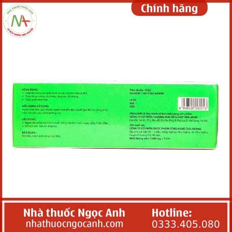 Thuốc bổ Tamamino là thuốc gì, giá bao nhiêu? Mua ở đâu?