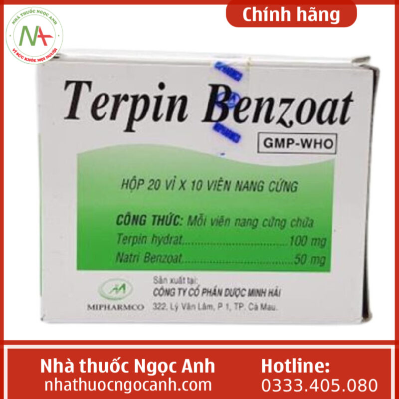 Thuốc Terpin Benzoat Mipharmco là thuốc gì, giá bao nhiêu? Mua ở đâu?