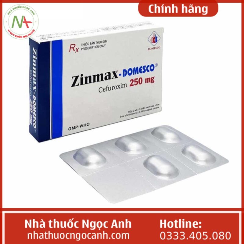 Thuốc Zinmax Domesco 250mg là thuốc gì, mua ở đâu, giá bao nhiêu?