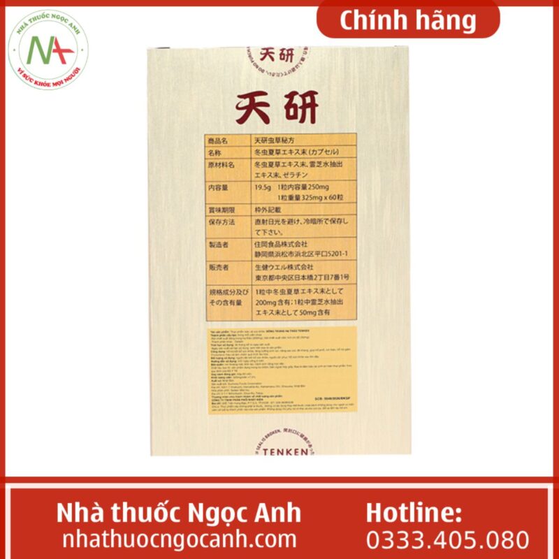 Thuốc Đông Trùng Hạ Thảo Tenken có tốt không? giá bao nhiêu? mua ở đâu