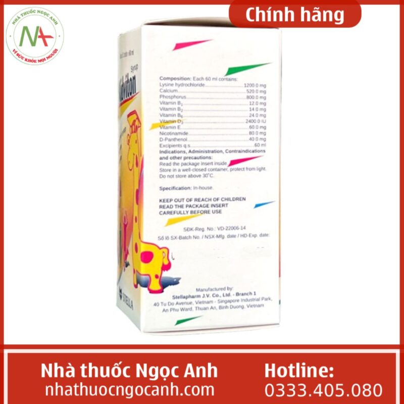 Thuốc Kidviton 60ml có tác dụng gì? giá bao nhiêu? mua ở đâu